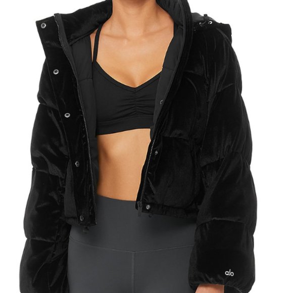 ALO Yoga | Jackets & Coats | Alo Velvet Puffer | Poshmark